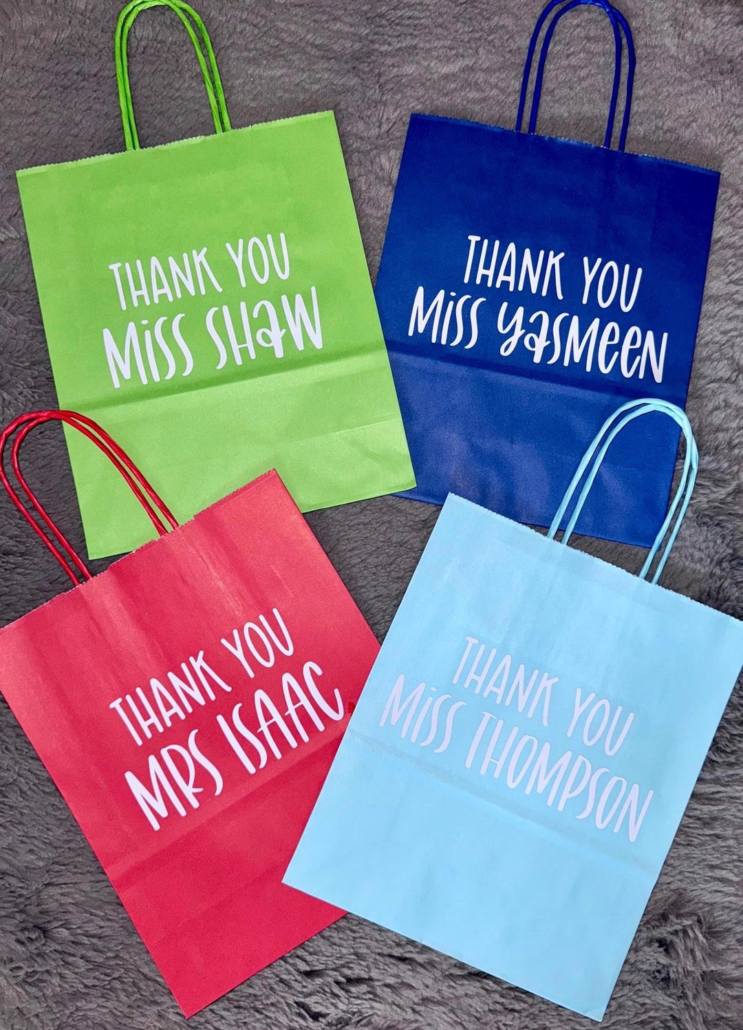 Small Rainbow Paper Gift Bags| Graduation, Prom Gift Bags| Teacher ...