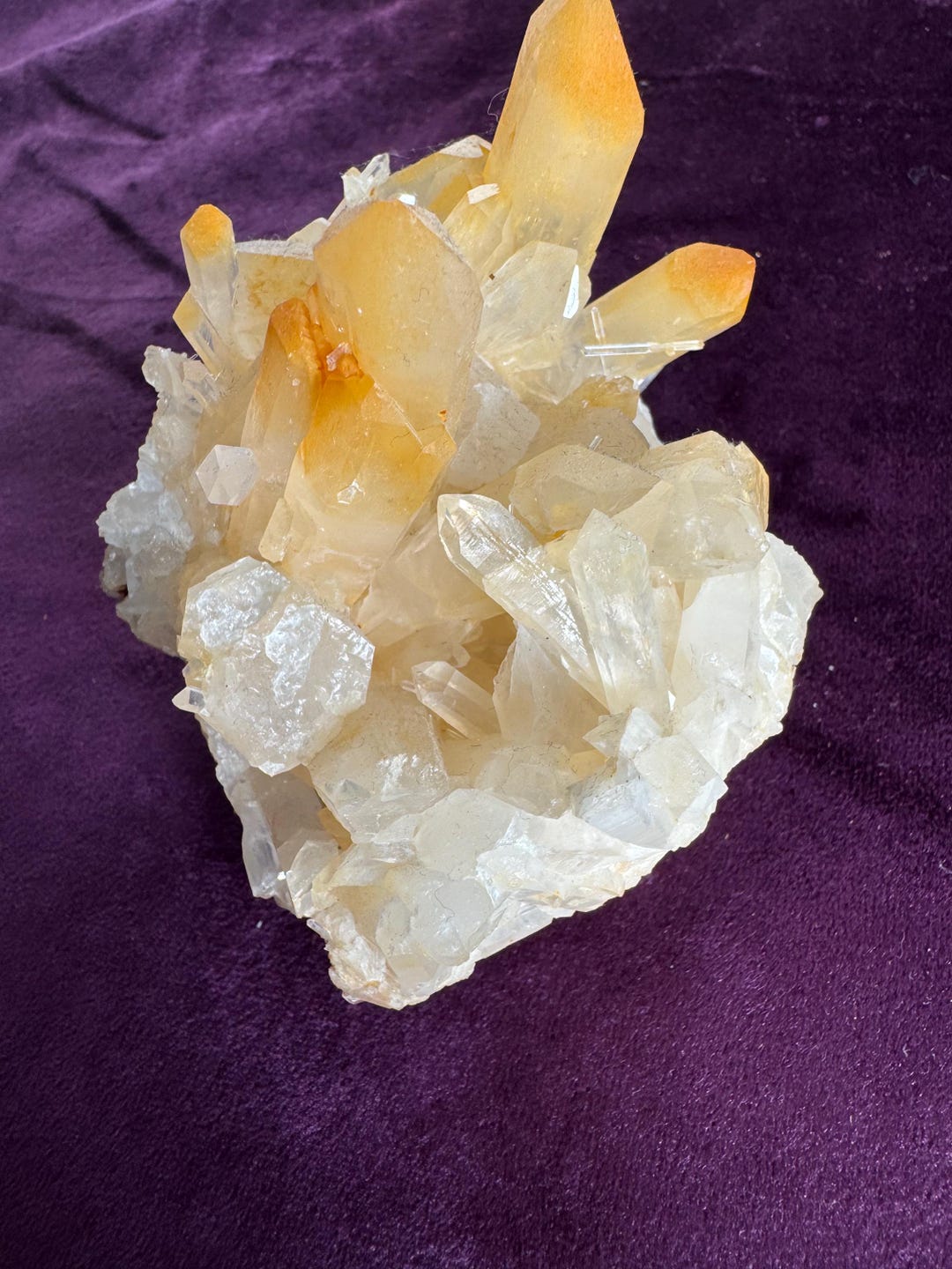 Rare Mango Quartz Cluster, Halloysite Inclusions, Colombia - Etsy