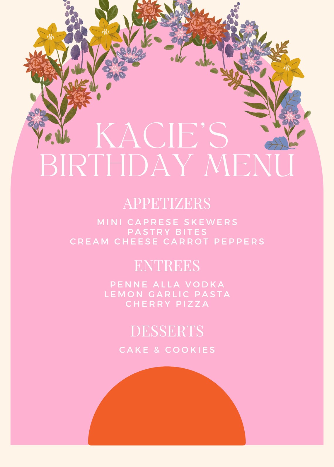 Menu Template I Dinner Party Menu Template I Floral Dinner Party - Etsy