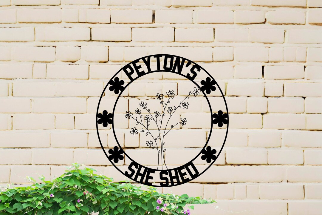 Personalized Metal She Shed Sign, Metal Sign, Gift for Her, She Shed ...