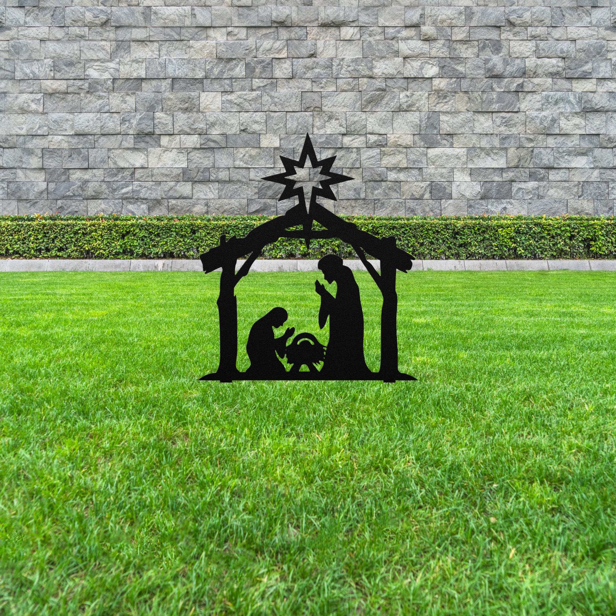 Metal Nativity Scene Sign, Metal Sign, Christmas Decoration, Winter ...