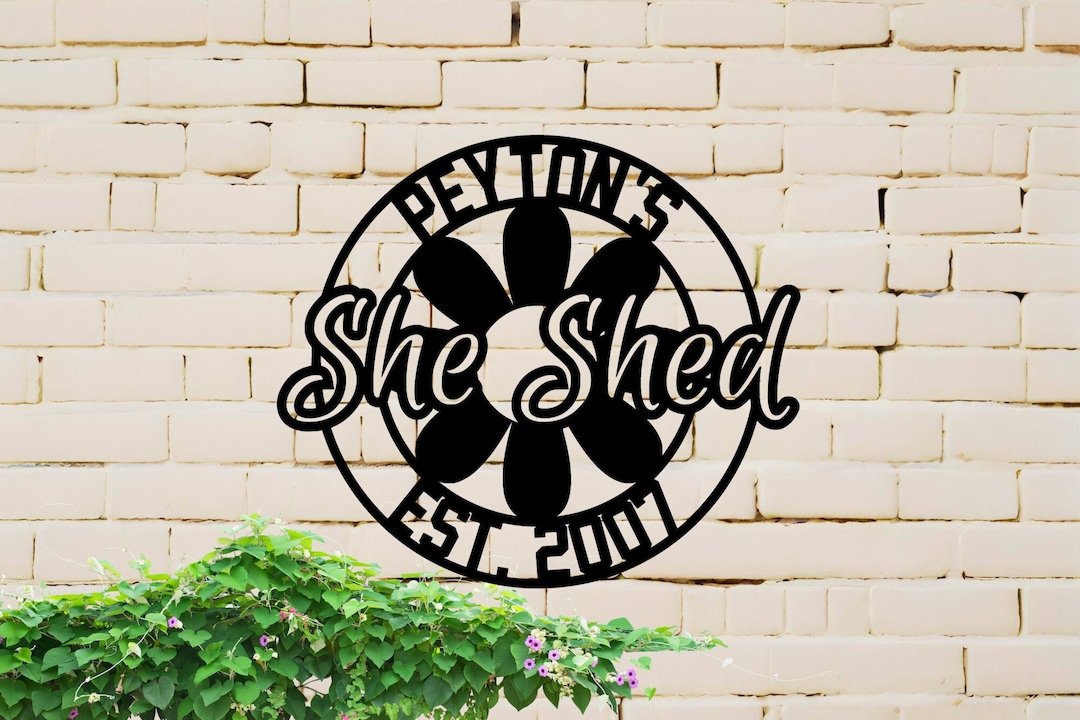Personalized Metal She Shed Sign, Metal Sign, Gift for Her, She Shed ...
