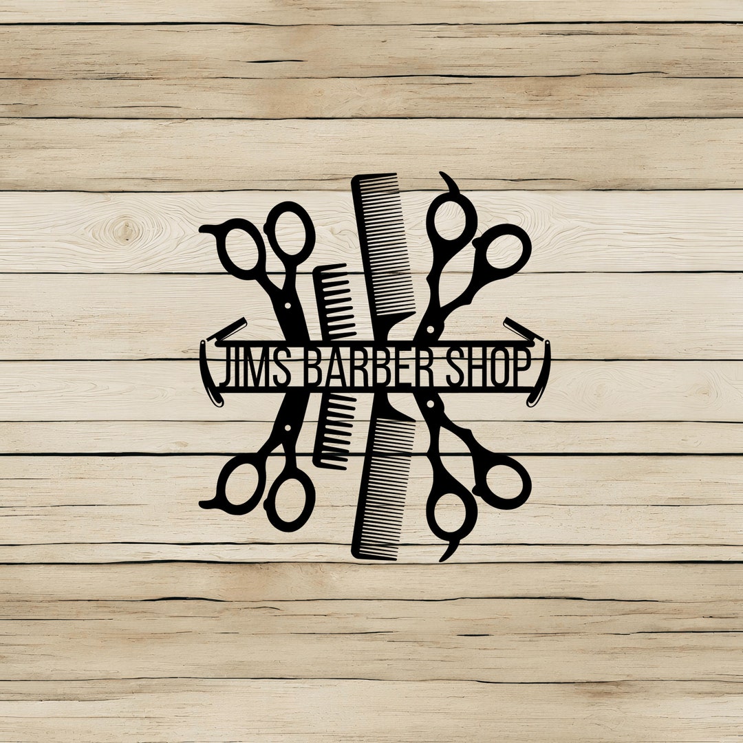 Personalized Metal Barber Shop Sign, Metal Sign, Haircut Sign, Barber ...