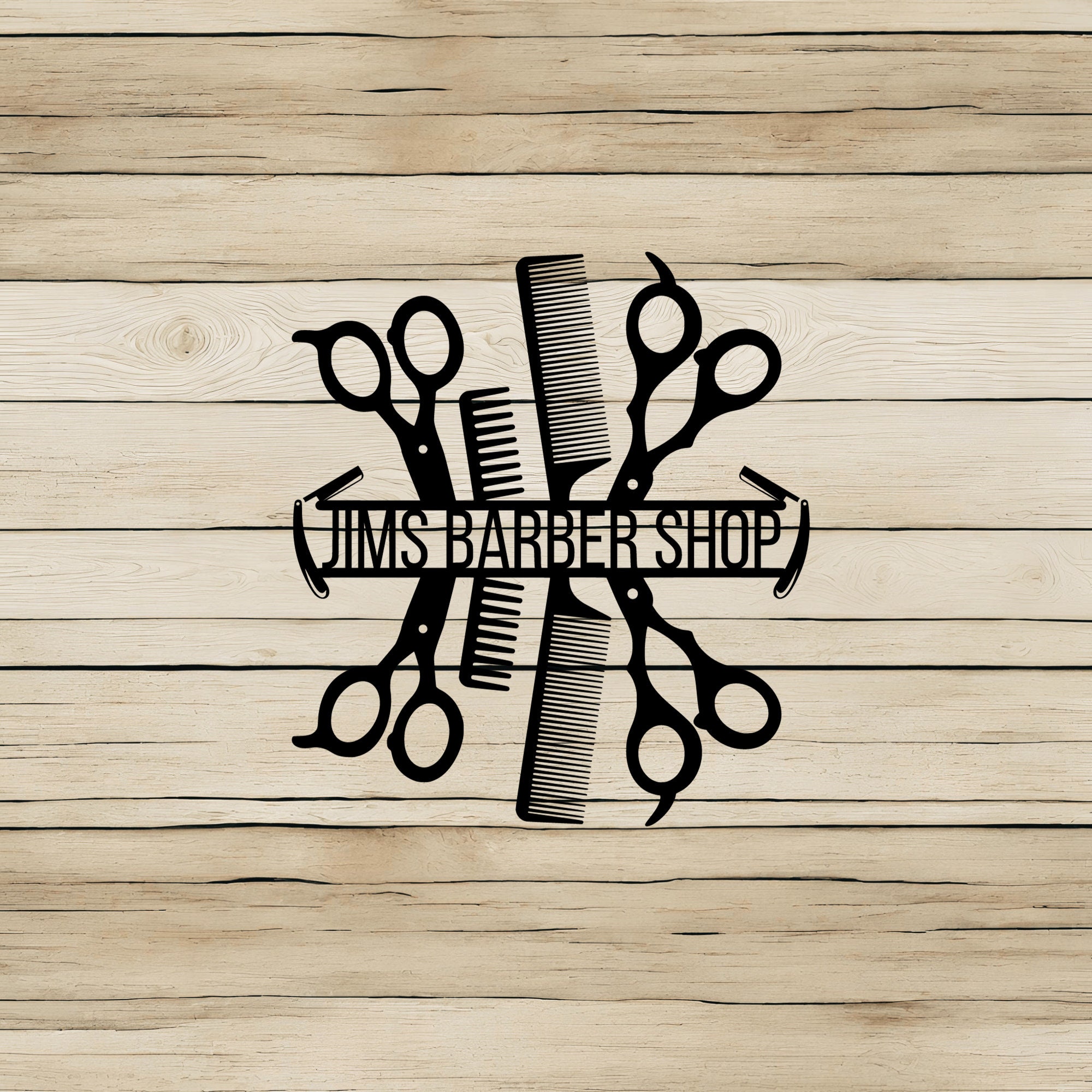 Personalized Metal Barber Shop Sign, Metal Sign, Haircut Sign, Barber ...