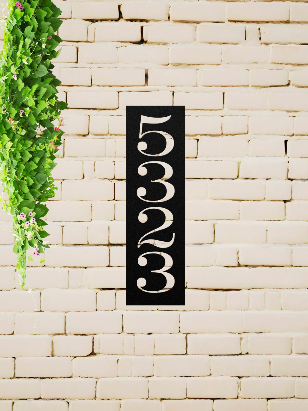 Personalized House Number Metal Sign, House Numbers, Vertical Address ...