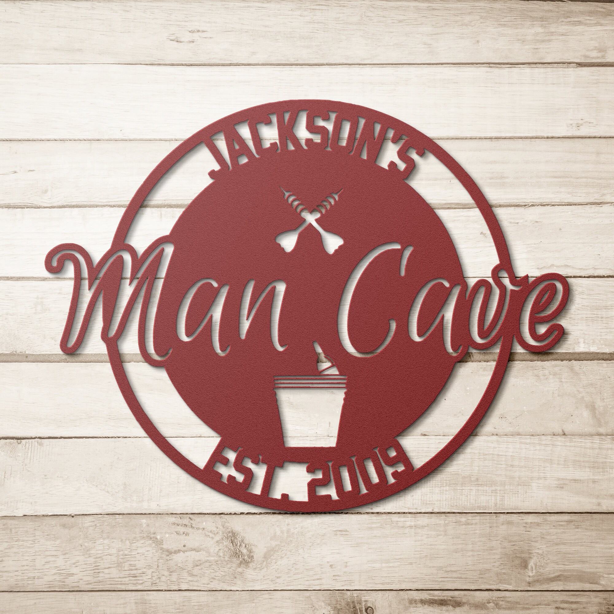 Personalized Metal Man Cave Sign, Man Cave Metal Sign, Custom Man Cave ...