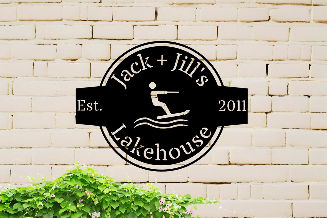 Personalized Name Lake House Metal Sign, Lake House Decor, River House ...