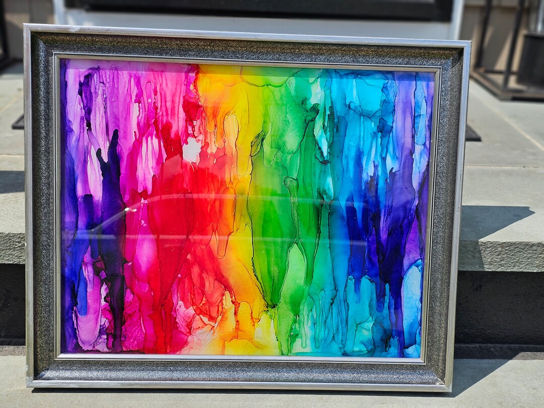 Rainbow Glass Art Wall Decor - Etsy
