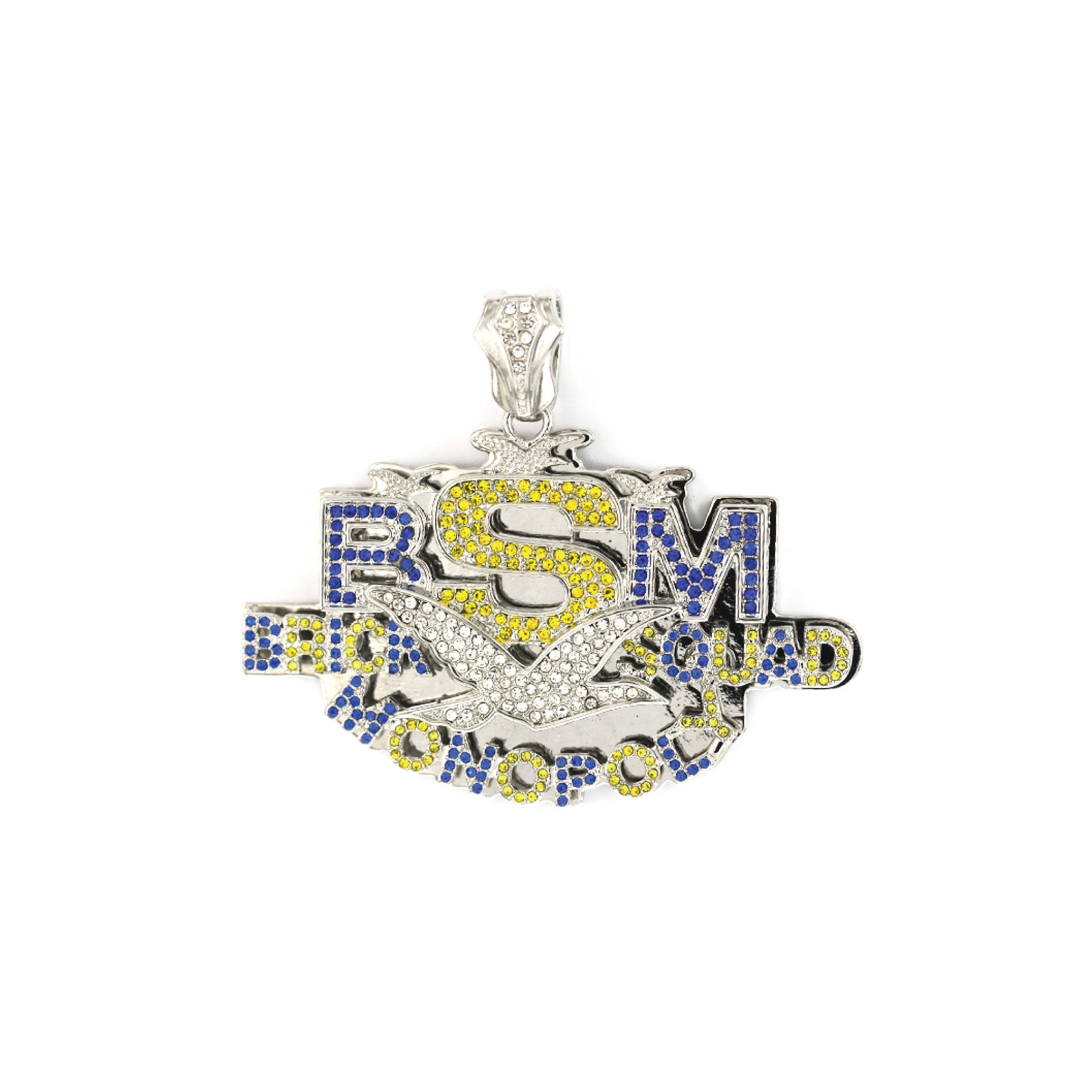 BSM Brick Squad Monopoly Hip Hop Pendant,iced Out Bling CZ Stone ...