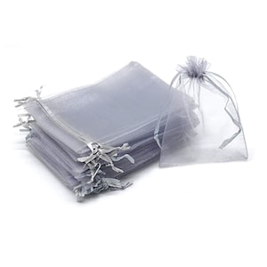 4"x5" Sheer Organza Bags, Jewelry Candy Packing Pouch, Makeup and Party ...