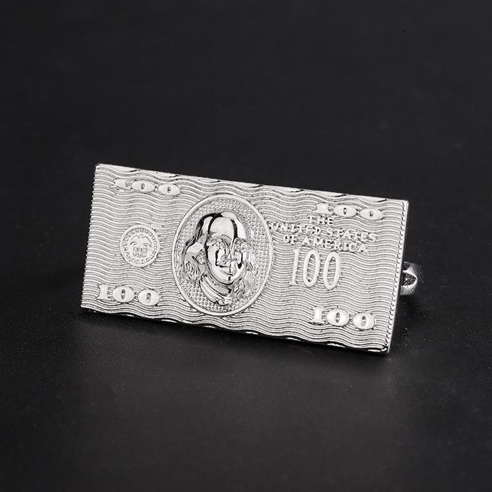 Fashionable Two-finger 100 Dollar Bill Ring - Money Lover's Accessory ...