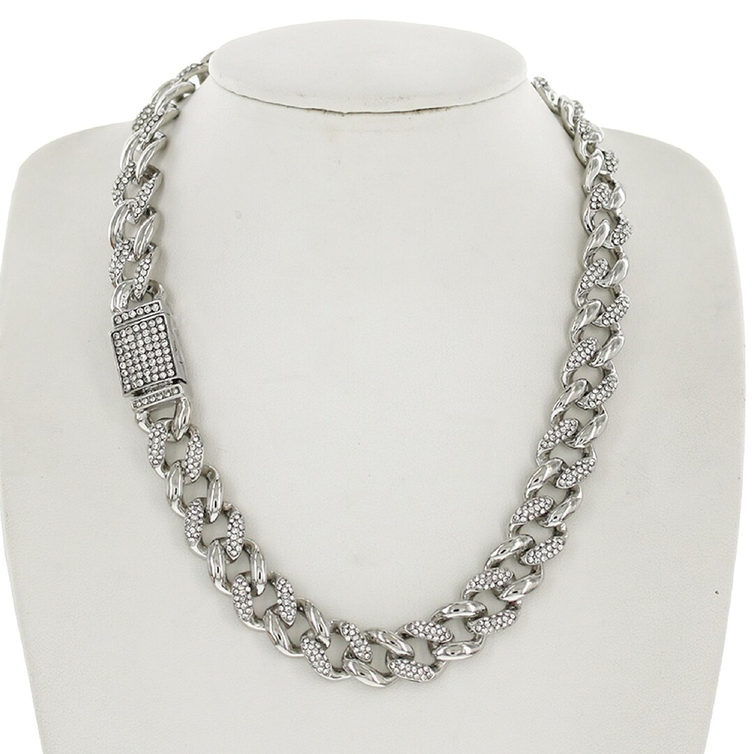 Iced Out Chain Hiphop Cuban Chains Womens Link Chain CZ Chain Overlay ...