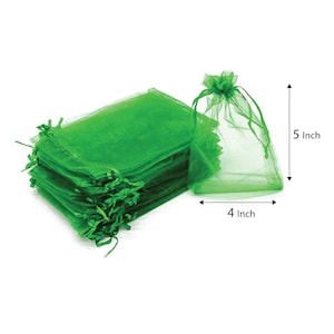 4"x5" Sheer Organza Bags, Jewelry Candy Packing Pouch, Makeup and Party ...
