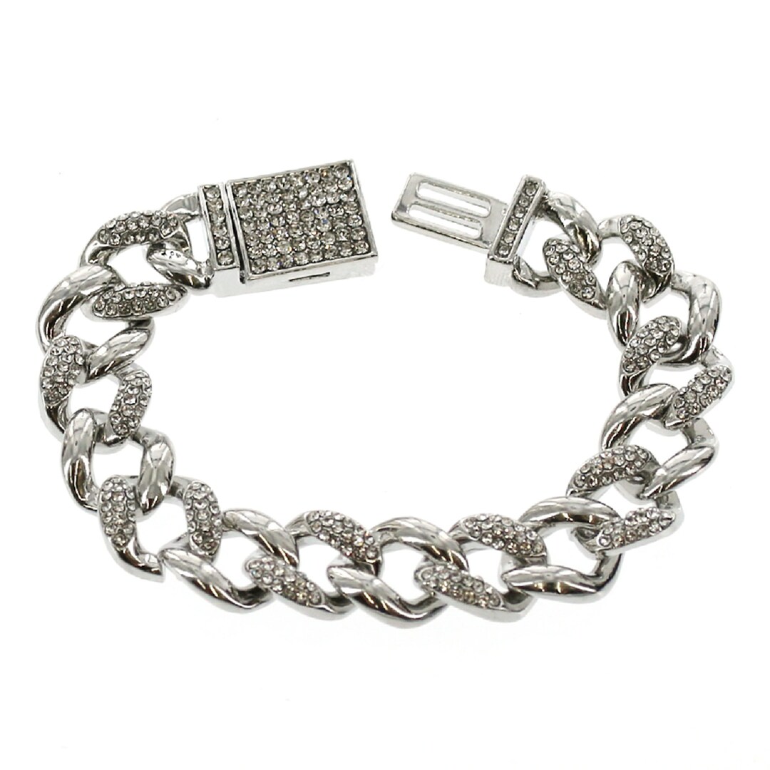 Iced Out Chain Hiphop Cuban Chains Womens Link Chain CZ Chain Overlay ...