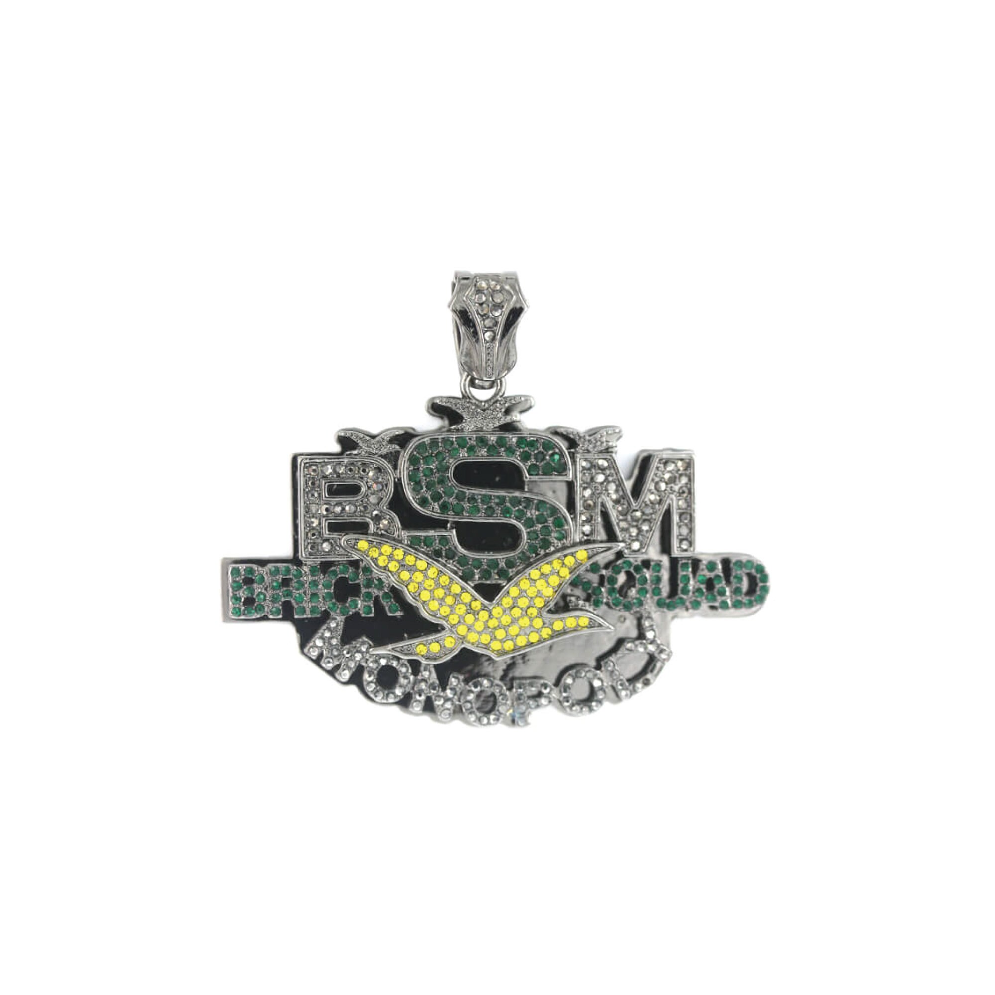 BSM Brick Squad Monopoly Hip Hop Pendant,iced Out Bling CZ Stone ...