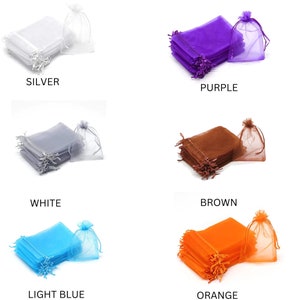 4"x5" Sheer Organza Bags, Jewelry Candy Packing Pouch, Makeup and Party ...