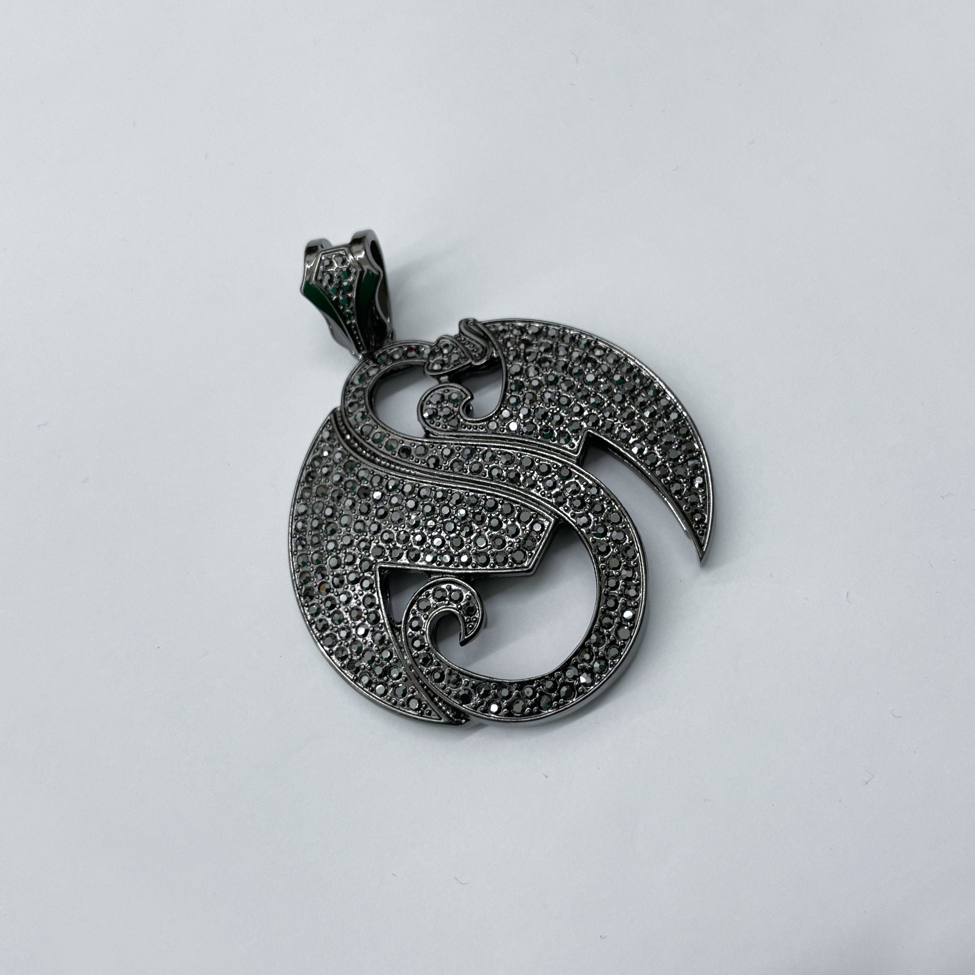Strange Music Pendants Silver Dragon Pendant Black Hiphop Style Charms ...