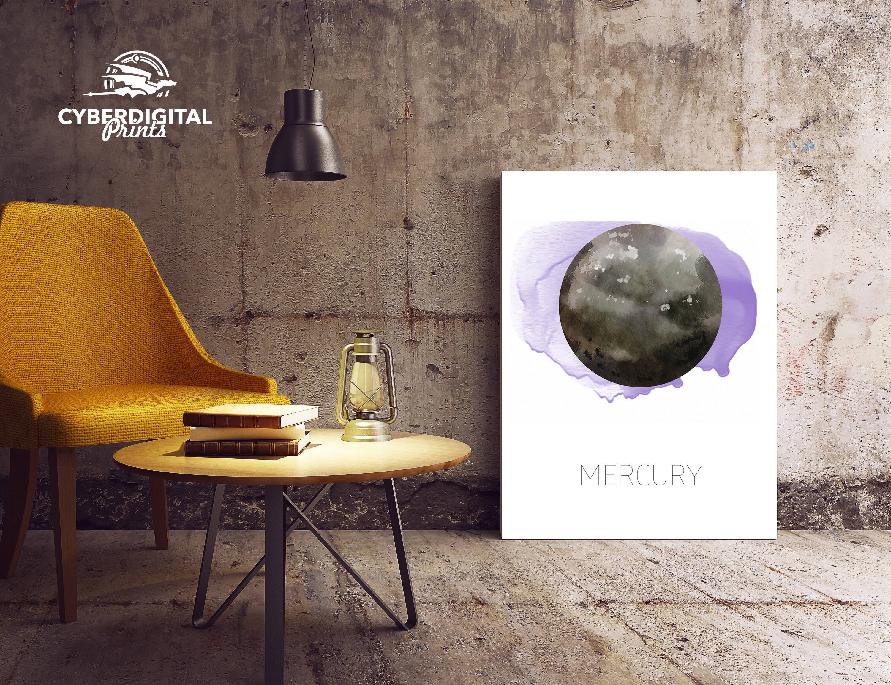 Mercury Poster [watercolor Print | Planet Printable Art | Planet Poster ...