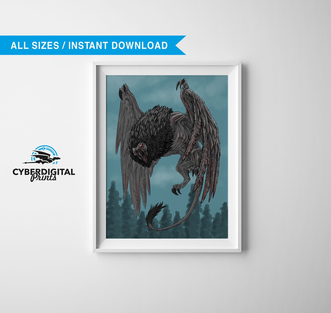 Gryf, Witcher Bestiary [the Witcher 3 Art | Digital Poster | Game Fan ...