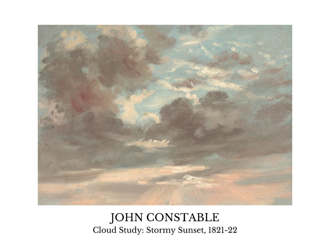 Cloudy Storm Poster, John Constable - Etsy