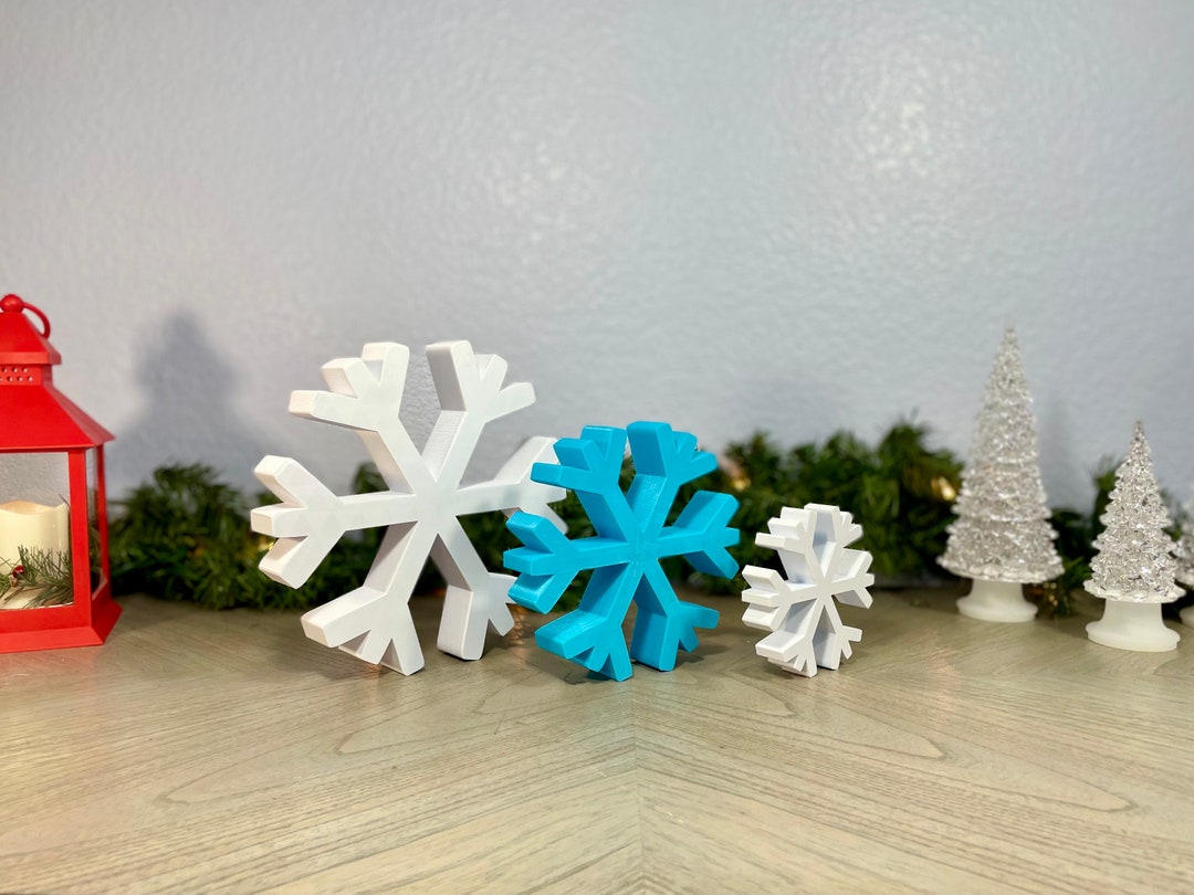 Snowflake 3 Pack, Chunky Winter Decoration, Indoor Christmas Blocks ...