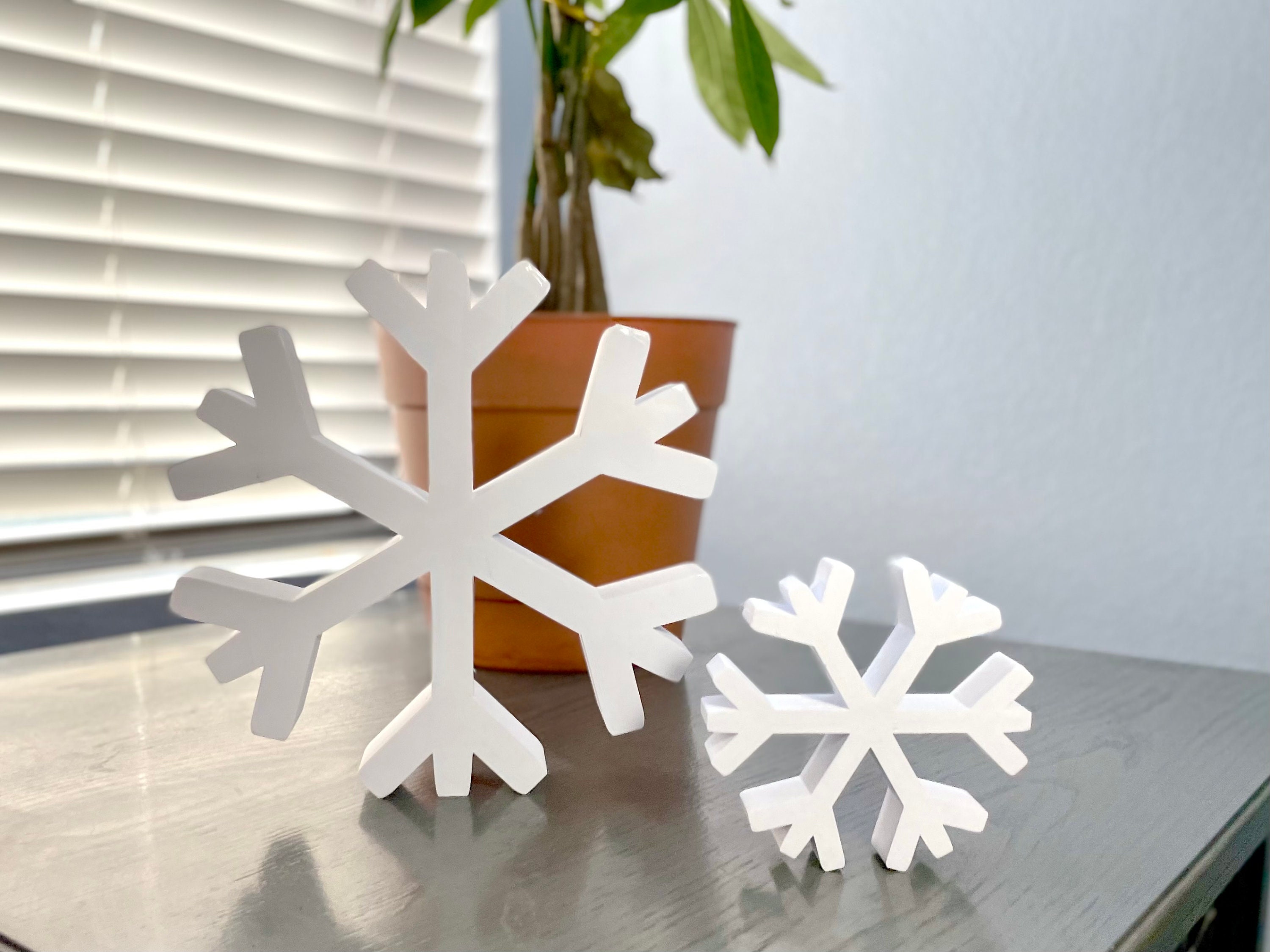 Snowflake 3 Pack, Chunky Winter Decoration, Indoor Christmas Blocks ...