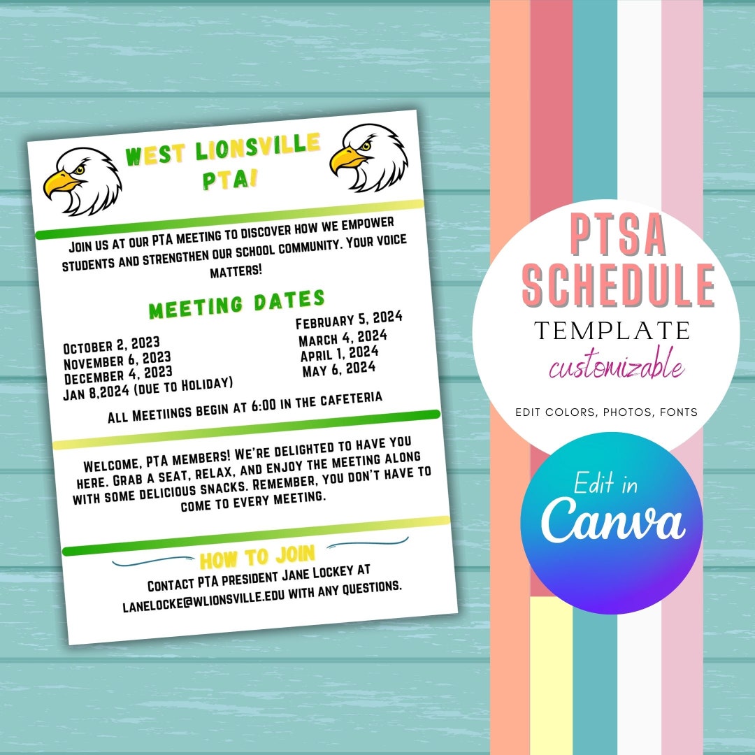 PTA Flyer Template for School Events PTO Flyer Pta Flyer - Etsy