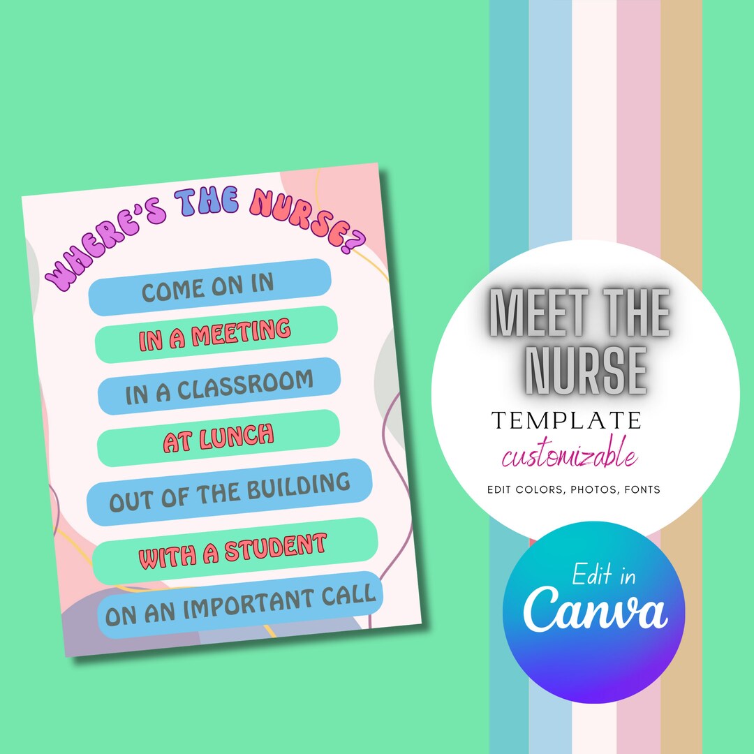 Wheres the Nurse Door Sign Wheres the Teacher Door Sign - Etsy