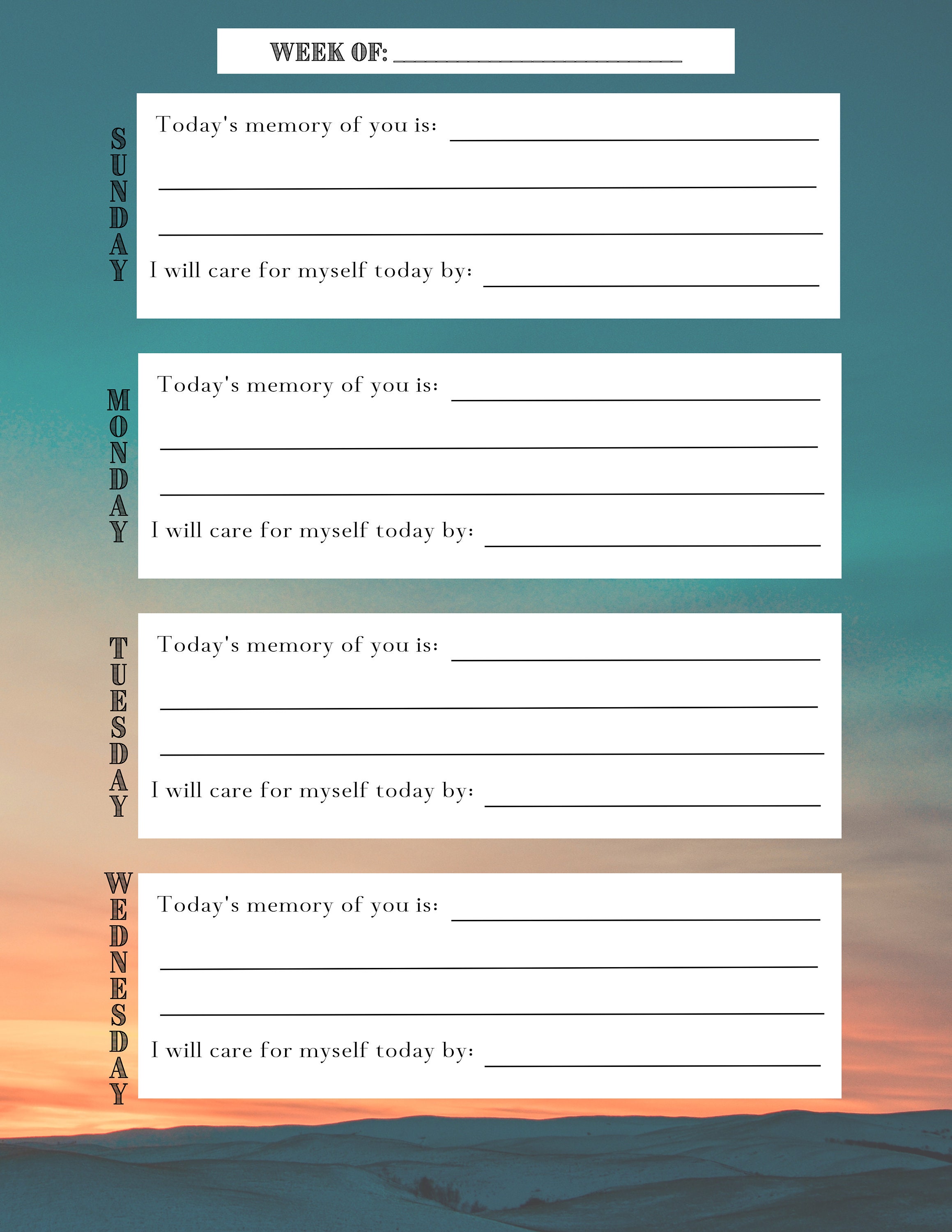 Daily Grief Journal Printable 8.5x11. I Am Stronger Than My Grief ...