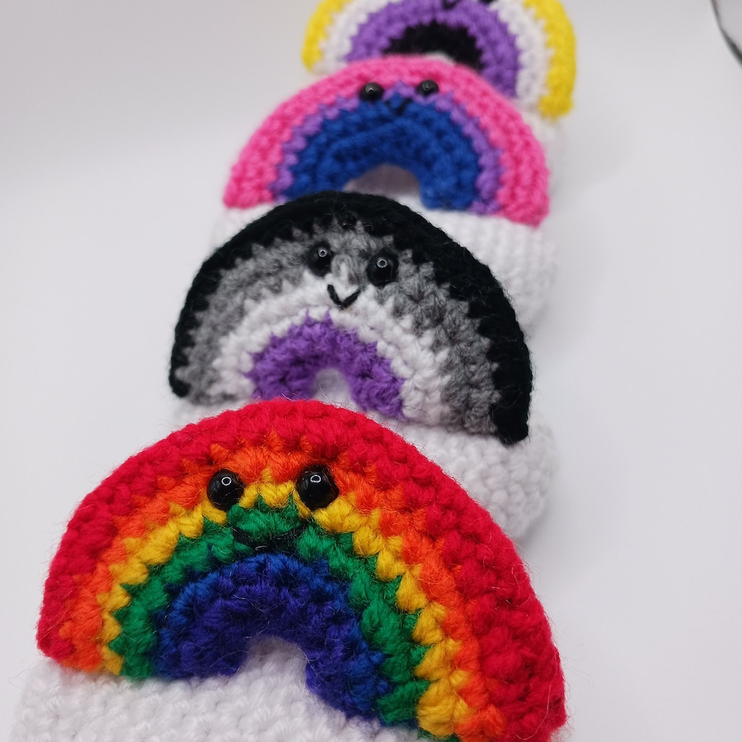 Pride Rainbow Crochet Plushie - Etsy