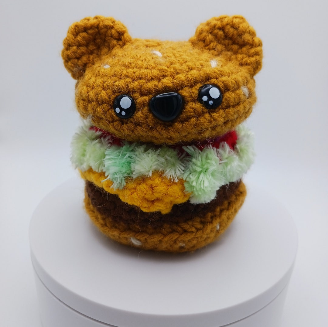 Burger Bear Crochet Plushie - Etsy