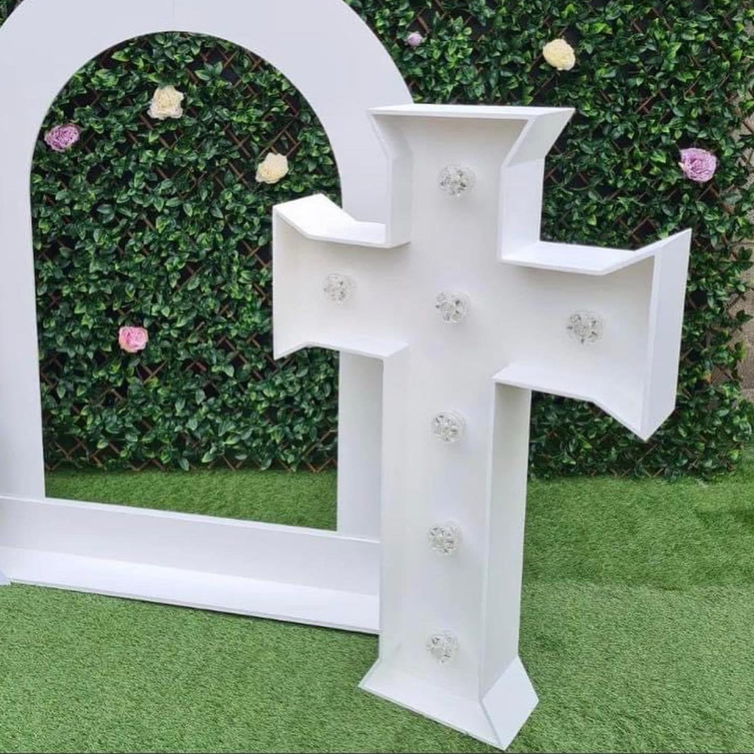 Marquee Cross Light up Cross Christening Cross - Etsy