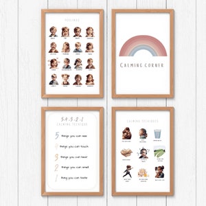 8 Realistic Calming Corner Posters - Calm Down Skills, Breathing ...