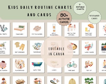 Visual Schedule Toddler Kids Daily Routine Chart Daily - Etsy