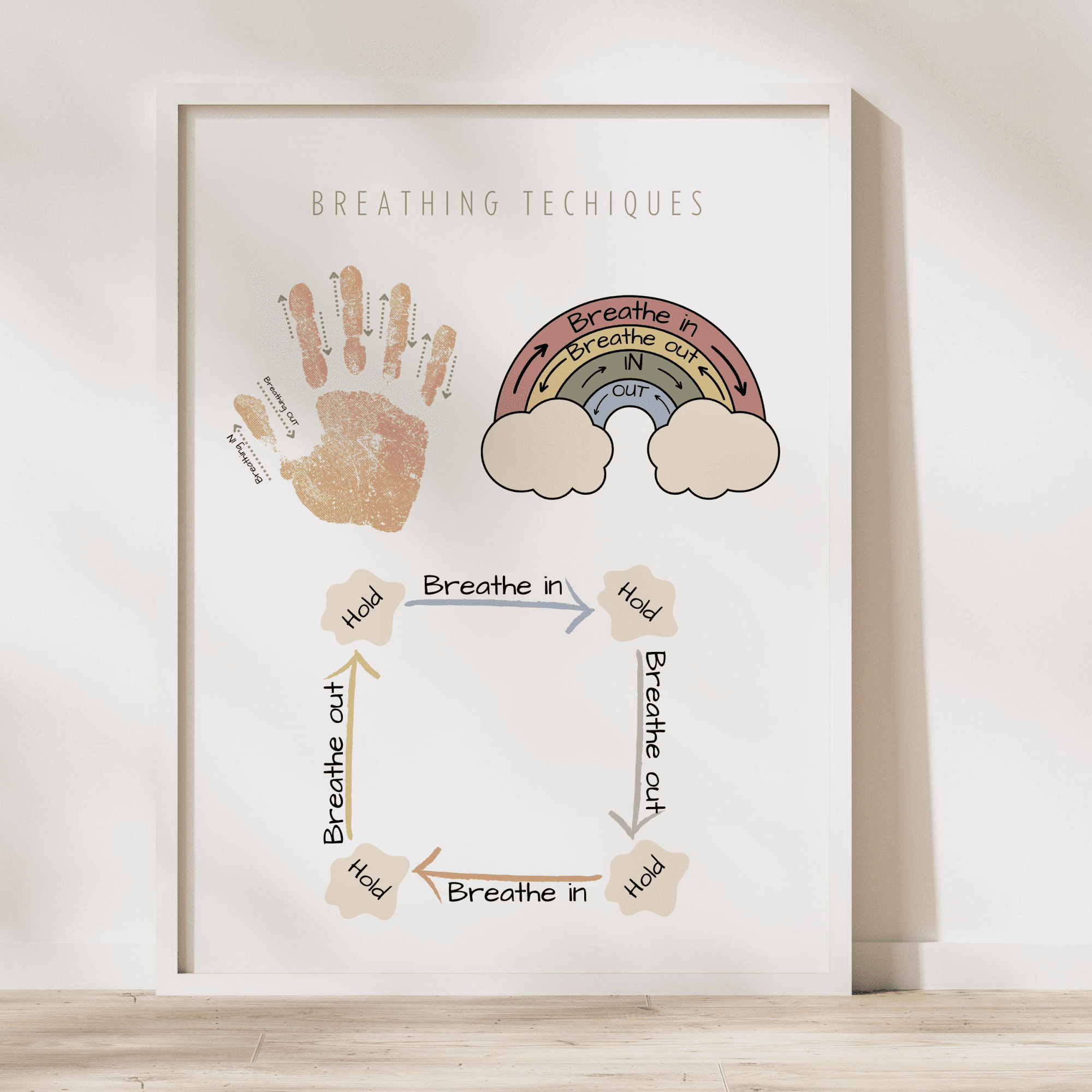 8 Realistic Calming Corner Posters Calm Down Skills, Breathing ...