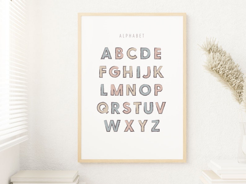 Set of 8 Educational Posters, Montessori Homeschool Prints, Neutral ...