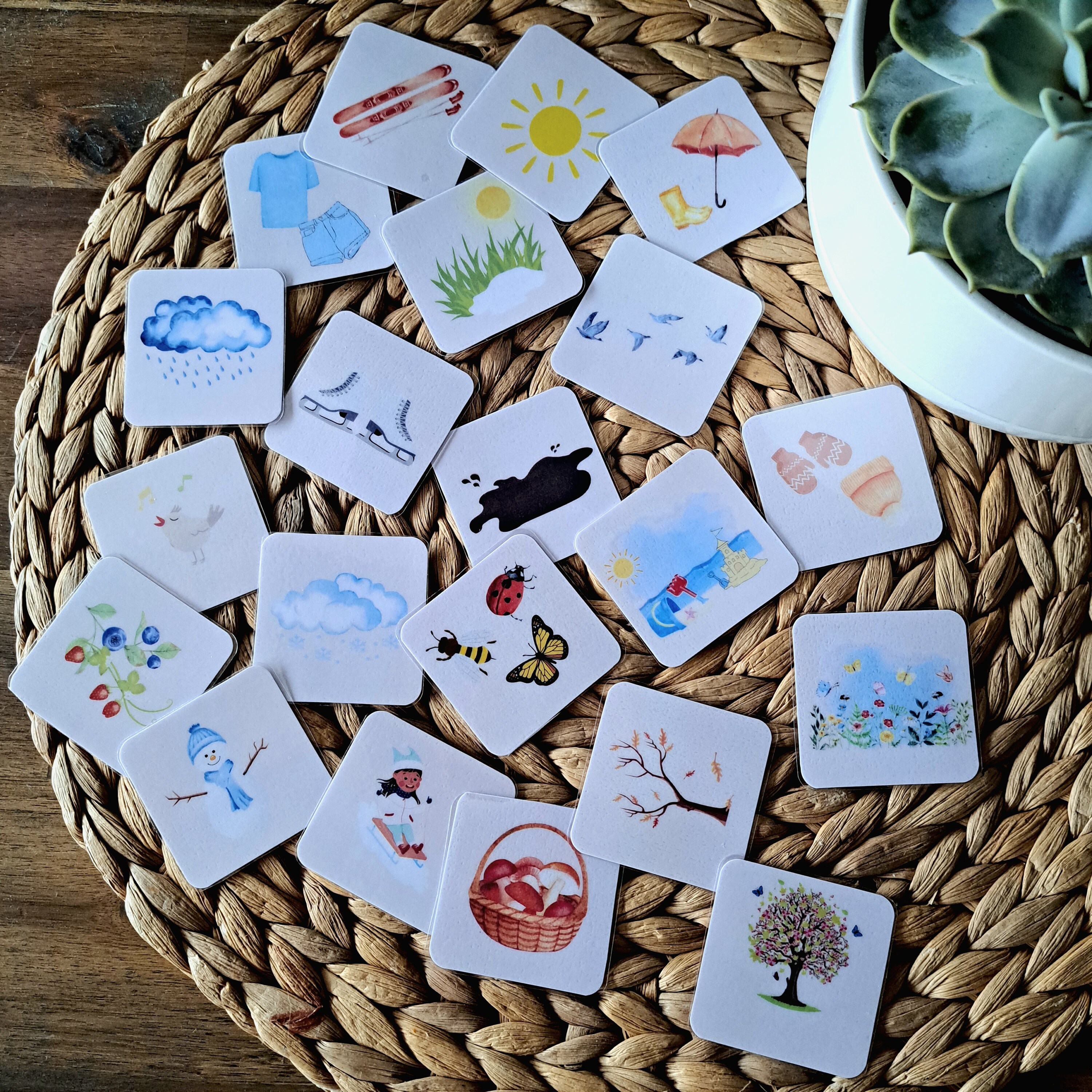 Months of the Year Matching Game, Educational Game, Educational Print ...