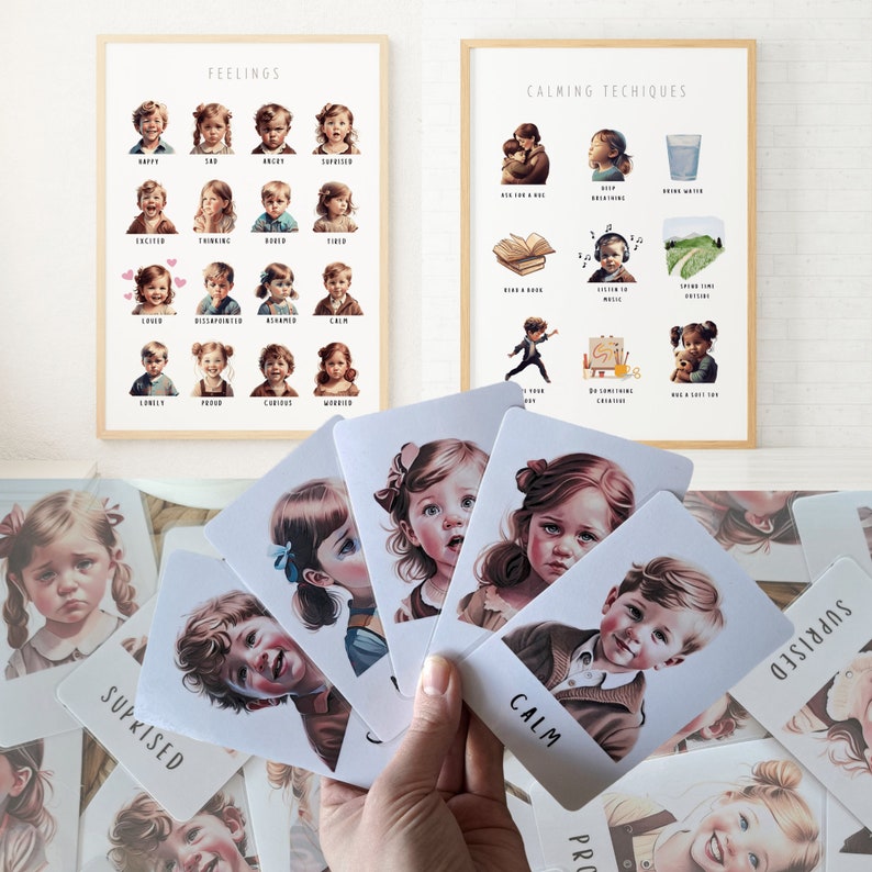 Feelings Bundle for Calming Corner - Feelings Flashcards, Feelings ...