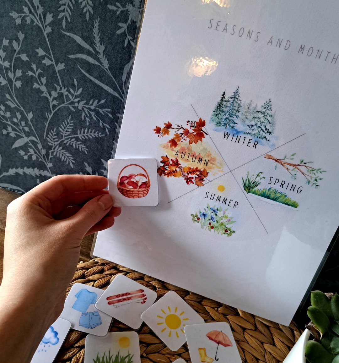 Months of the Year Matching Game, Educational Game, Educational Print ...