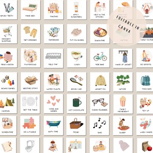 150 + Routine Cards and Charts, Editable Visual Chart, Daily Kids ...