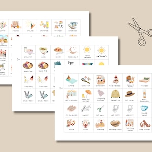 Editable Visual Routine Chart: Daily Kids' Schedule With Cards. Morning ...