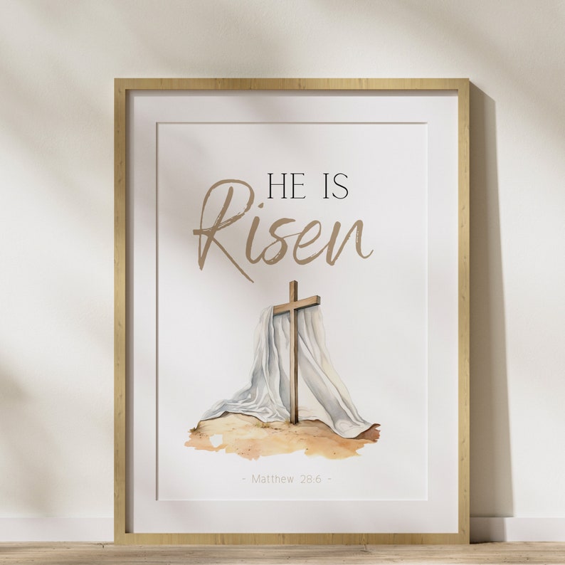 Él es cartel resucitado / Arte cristiano de Pascua / Decoración de ...