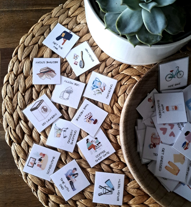 Editable Routine Chart: Daily Kids' Schedule With 150 + Cards, Toddler Chore Chart, Preschool ...