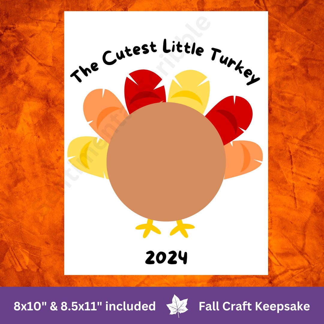 2025 Thanksgiving Turkey Fall Handprint Footprint Printable Art Craft ...