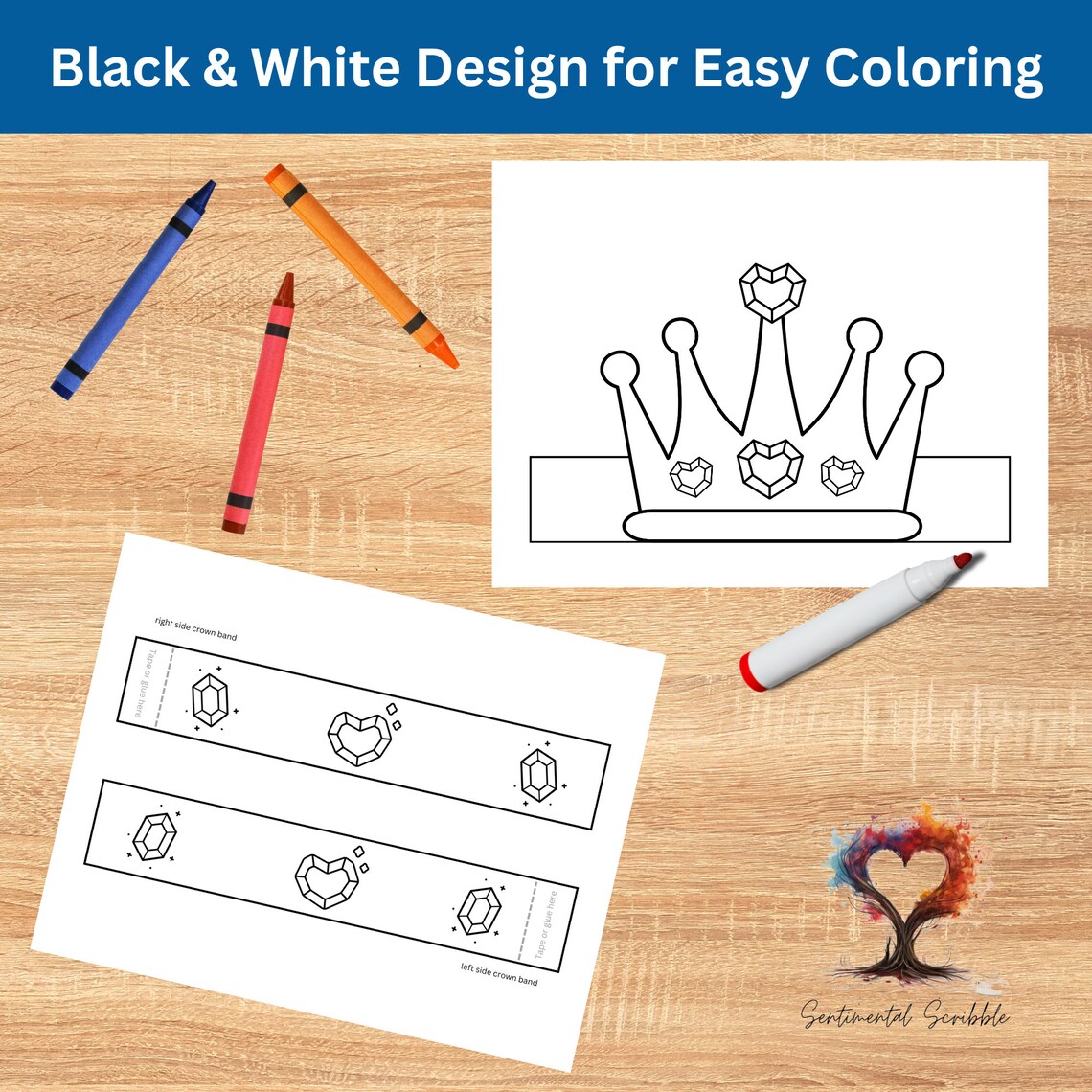 Princess Paper Crown Prince Coloring Printable Kid Craft Princess ...