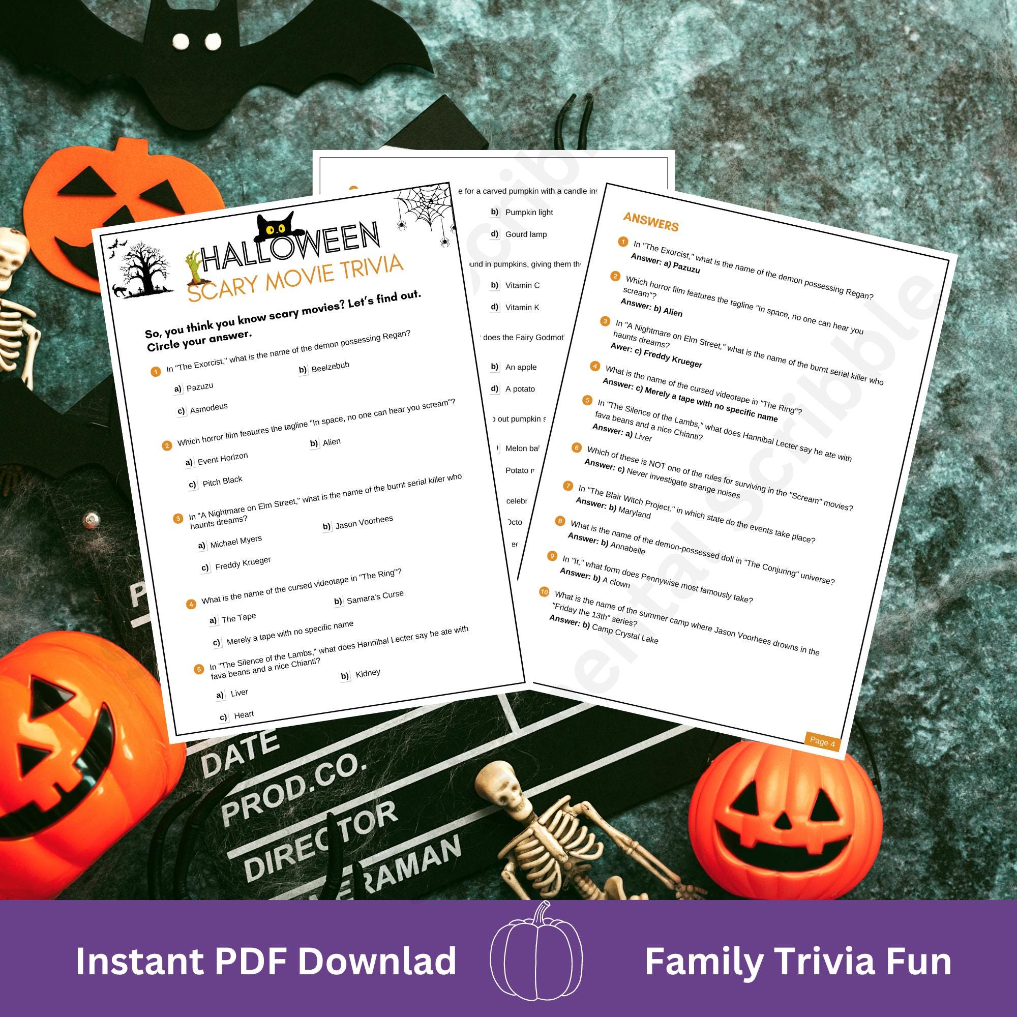 Halloween Scary Horror Movie Trivia | Horror Movie Trivia Game ...