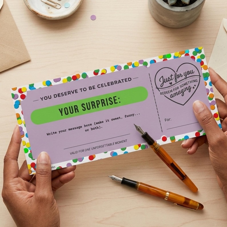 Editable Surprise Gift Voucher Template Canva | Printable Gift ...