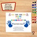 First Day of Kindergarten Handprint Art, K5 Preschool Homeschool, Craft ...