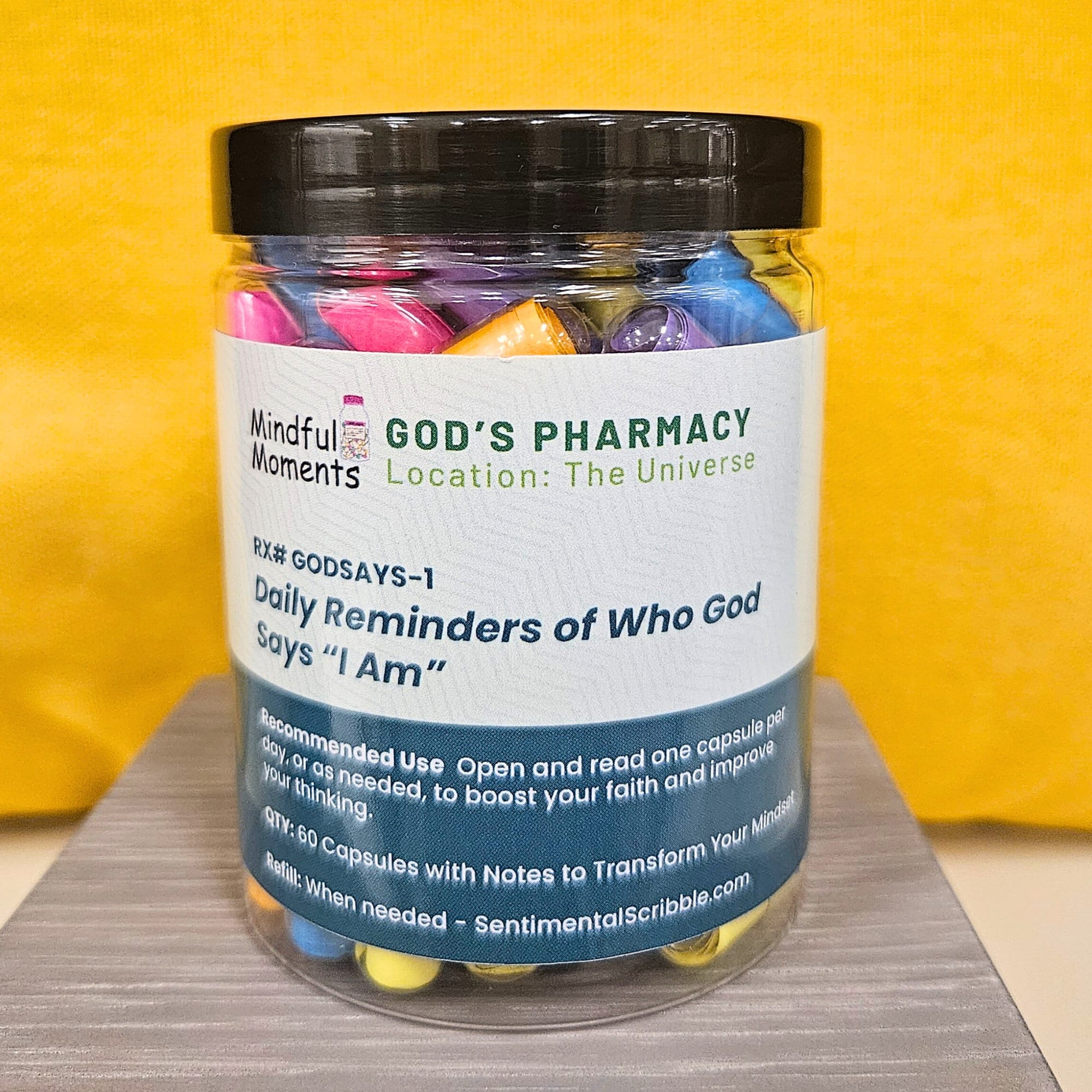 God's Love Capsules, Message in a Bottle, Christian Faith Gift, I Am ...