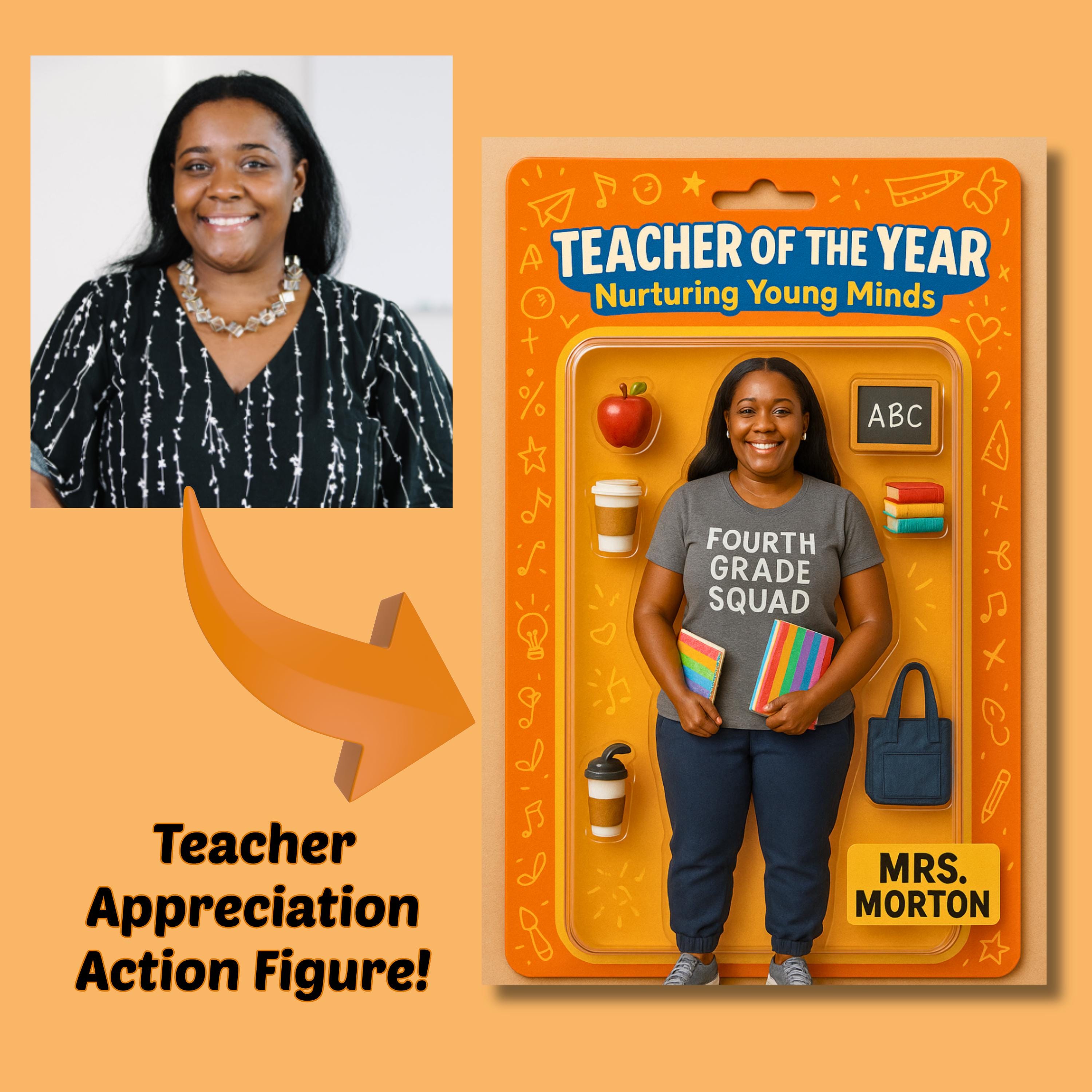 Custom Teacher Action Figure, Teacher Appreciation, Personalized ...